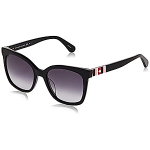 Kate Spade New York Women's Kiya Square Sunglasses, Black, 53 mm