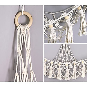 Enfudid Large Stuffed Animal Toy Hammock, 47 inch Toy Hammock Organizer for Stuffed Animal Display Corner Plush Toys Net Holder Boho Decor for Nursery Playroom Bedroom Kids Room Storage