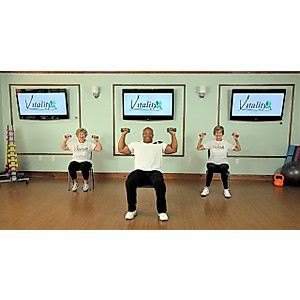 Easy to Follow Chair Exercise for Seniors- 4 DVDs + 30 Seated Senior Exercise Segments + Resistance Band. With 100s of workout combinations, This is The Last Senior Fitness DVD You Will Need to Buy!