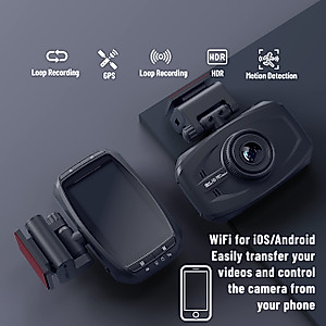 Dash Cam for Trucks and Uber Drivers - HD PRO MKII Super Wide Lens Captures More - iOS Android App - Nightvision - Sony Sensor & Capacitor by WheelWitness