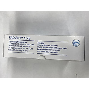 Radiant Core Phone At&t Unlocked u304aa 4g 5.5in 16GB Smart Phone with SimBros simkey -Unlocked to Work on All GSM Carriers Like At&t T-Mobile & Cricket -Not for Verizon