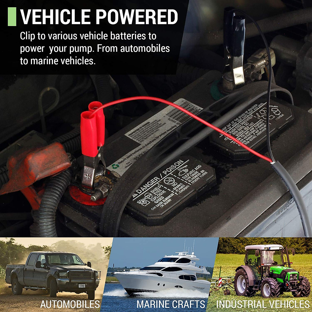 TERAPUMP Power Inverter DC 12V Cables for TREDRUME Works with Car/Marine Battery