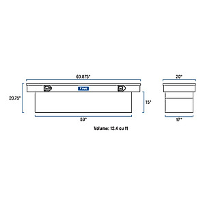 UWS TBSD69BLK Single Lid Black Series Deep Box Truck Box