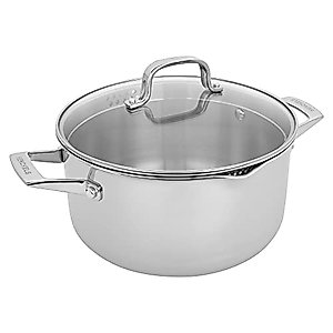 HENCKELS Clad H3 6-qt Dutch Oven, Induction Pot, Stainless Steel, Durable and Easy to clean
