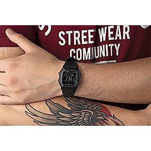 Casio Collection Unisex Digital Watch, Black, Black