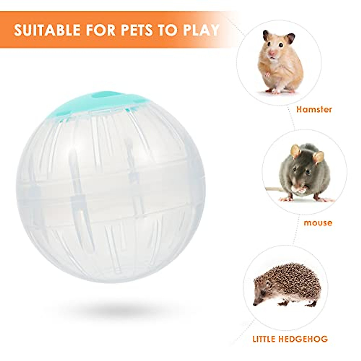 4 pcs Ball Chinchillas Special Clear Animals Small Hamster Running Run Indoor for Dog Chinchilla Wheels Funny Toys Supplies Toy Sports Mini Animal Exerciser Jogging Wheel