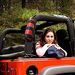 Luxiv Fire Extinguisher Mount Holder for Jeep, 3rd Party Accessory for Jeep Wrangler Fire Extinguisher Holder Roll Bar Fire Extinguisher Strap for Jeep Wrangler CJ, YJ, TJ, LJ, JK, JKU, JL, JLU