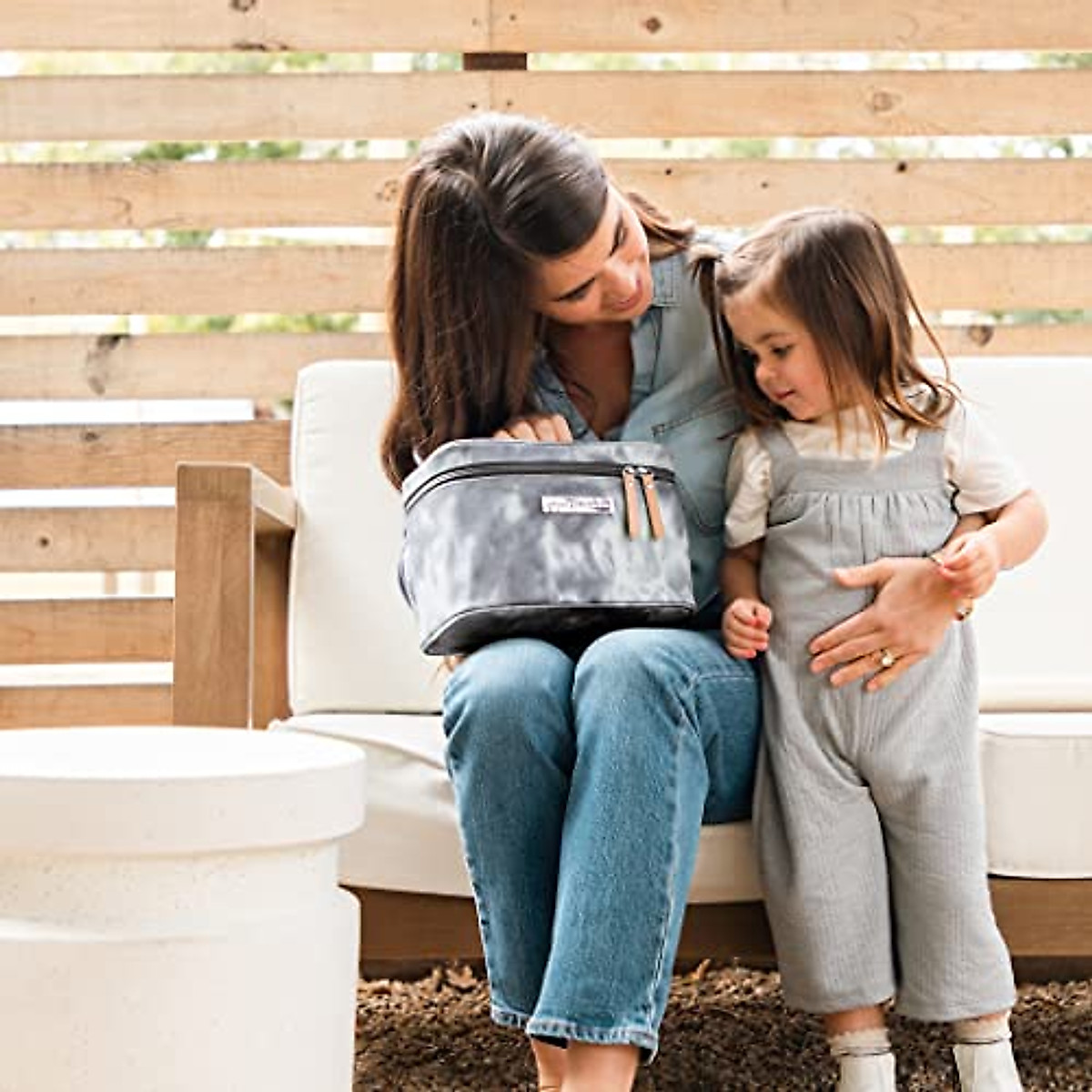 Petunia Pickle Bottom Travel Train Case, Makeup Bag, Toiletry Bag, Small Travel, Smoked Swirl Tie-Dye