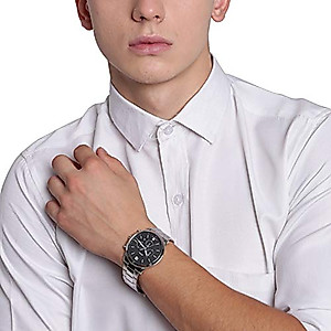 Fossil Men's Neutra Quartz Stainless Steel Chronograph Watch, Color: Silver (Model: FS5384)