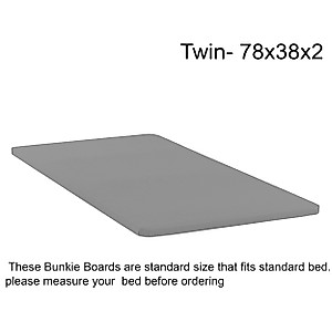 Spring Sleep Fully Assembled 2" Foundation Bunkie Board Made in USA, Twin