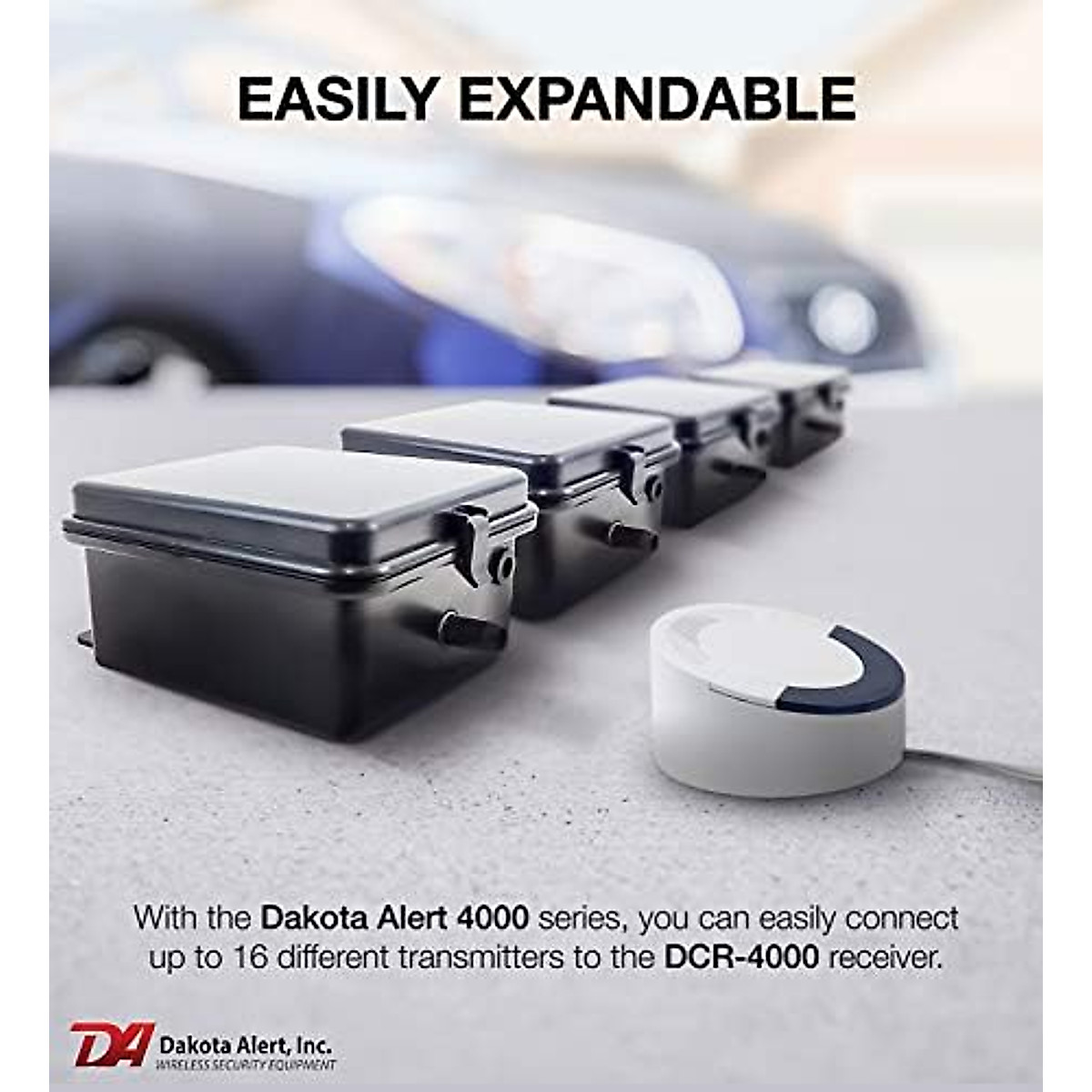 Dakota Alert Wireless Receiver- DCR-4000 Up to 1 Mile Operating Range - Compatible with All Dakota Alert 4000 Series Sensors: SBB-4000, DCHT-4000, DCMT-4000, DCPT-4000, and UT-4000 Transmitters