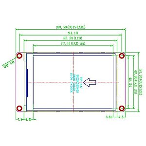Ferwooh Nextion 3.5'' Display NX4832T035 Resistive Touch Screen HMI TFT Smart Module LCD