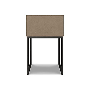 Signature Design by Ashley Neilsville Industrial 1 Drawer Nightstand, Butcher Block Gray
