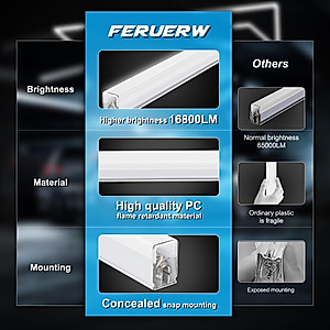 FERUERW Hexagon Garage Lights, High Brightness 168W 18480 Lumens Honeycomb Hexagon Led Garage Light 5 Grid for Garage, Auto Beauty Shop, Car Detailing Shop, Workshop