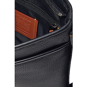 COACH Mens Gotham Slim Crossbody in Pebble Leather, Black