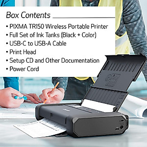 Canon Pixma TR150 Wireless Mobile Printer with Airprint and Cloud Compatible, Black