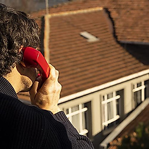 Opis Technology Retro handset (Bundle for iPhone) in Red/Old-Style Telephone Headset for Android Cell-Phones, Smartphones, Tablets, notebooks - The 60s Micro