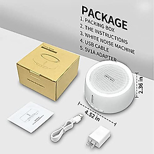 Sound White Noise Machine with 30 Looping Natural Soothing Sounds, Auto-Off Timer Setting, Sleep Sound Machine for Babies, Adults Kids(Classic)