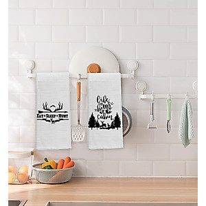 Life is Better at The Cabin Kitchen Towels Bath Towels,16 x 24 Inch Set of 24 Soft and Absorbent Camping Hand Towels Tea Towels Dish Towels Sets,Campers Camping Lovers Gifts