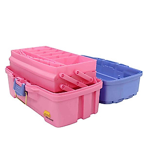Plano 2-Tray Tackle Box with Dual Top Access, Periwinkle/Pink, One Size (620292)