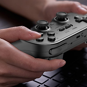 8Bitdo Pro 2 Bluetooth Controller - Hall Effect Joystick Update, for Switch, Windows, Apple, Android, Steam Deck, and Raspberry Pi (Black)