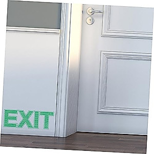Anneome Exit Sign Sticker Exit Decal Noctilucence Exit Sign Exit Wall Decal Exit Wall Sticker Emergency Door Exit Sign Exit Photoluminescent Signs Stickers Luminous Exit Sign Emblems Green