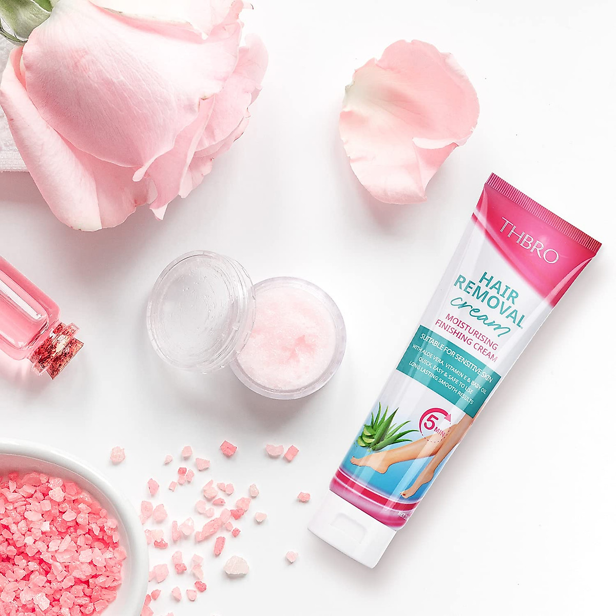 THBRO Hair Removal Cream-Painless Flawless Depilatory Cream, Skin Friendly Hair Remover Cream For Women and Men for Bikini Arm Leg Armpit