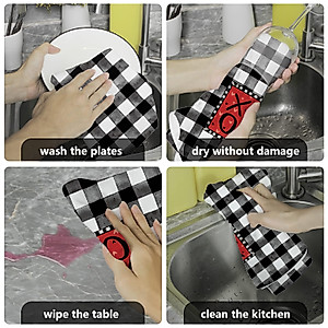 Siilues Spring Kitchen Towels Set of 2, 18x26 Inch Spring Dish Towels Flower Spring Decor Hand Towels Seasonal Spring Decorations for Home Drying Dishcloth (03)