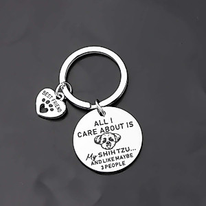 Lywjyb Birdgot Dog Owner Gift Shih Tzu Dog Keychain Dog Mom Gift Shih Tzu Lovers Jewelry Pet Dog Gift Funny Sarcastic Dog Gift (Shih Tzu ky)