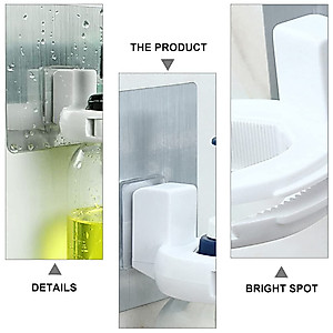 UKCOCO 6pcs Adjustable Bottle Hanger Bottle Holder for Hand Holder Adjustable Hitch Sponge Holder Wall Mounted Shampoo Holder Dish Rack White Body Wash Plastic Water Bottle