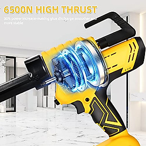 Cordless Caulking Gun, 20V Electric Caulk Adhesive Gun with 2*2.0Ah Li-Battery & Anti-Drip Design