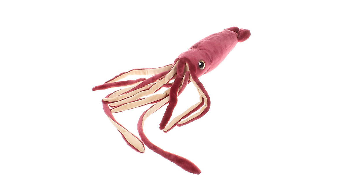 Giant Red Squid Plush Pillow - Realistic 65cm Soft Toy for Kids & Gifting