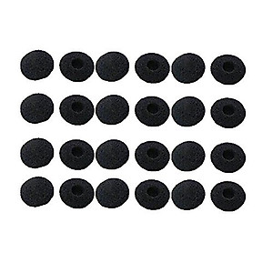 PULABO 24pcs Earbuds Headphone Sponge Foam Ear Pad Cushion Covers Black Superiorâ€‚Quality and Creative