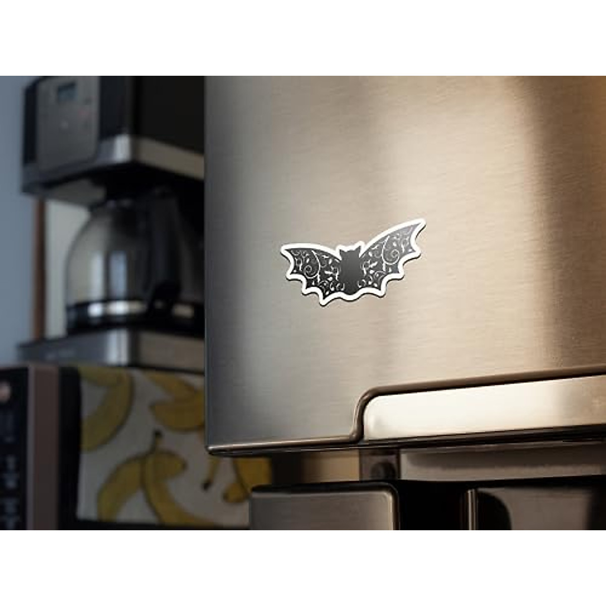 Bat Refrigerator Magnet | UV Printed 4-Inch Kitchen Decor Accessory Featuring Stunning Design | Zodiac Astrology Chakra Creepy Skeleton Gothic Goth Grunge Halloween Skull Animal Ouija Spooky CSM1514