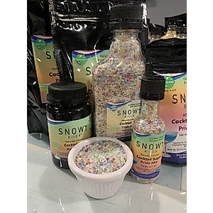 Snowy River Pride Mix Cocktail Sugar - Kosher Rainbow Cocktail Rimmer and Coffee Rimmer (4 Ounce Bag)