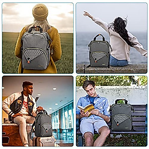 Kuosdaz Backpack for Women and Men, College Backpack Computer Bag, 15.6 Inch Fashion Laptop Bag with USB Charging Port, Wide Open Large Water Resistant Nurse Back Pack, Travel Daypack, Grey