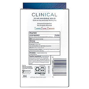 Secret Clinical Strength Antiperspirant Deodorant for Women, Stress Response, 3X Stress Protection, 72hr Sweat & Odor Protection, PH Balancing Minerals, Invisible Solid, 1.6 oz (Pack of 2)