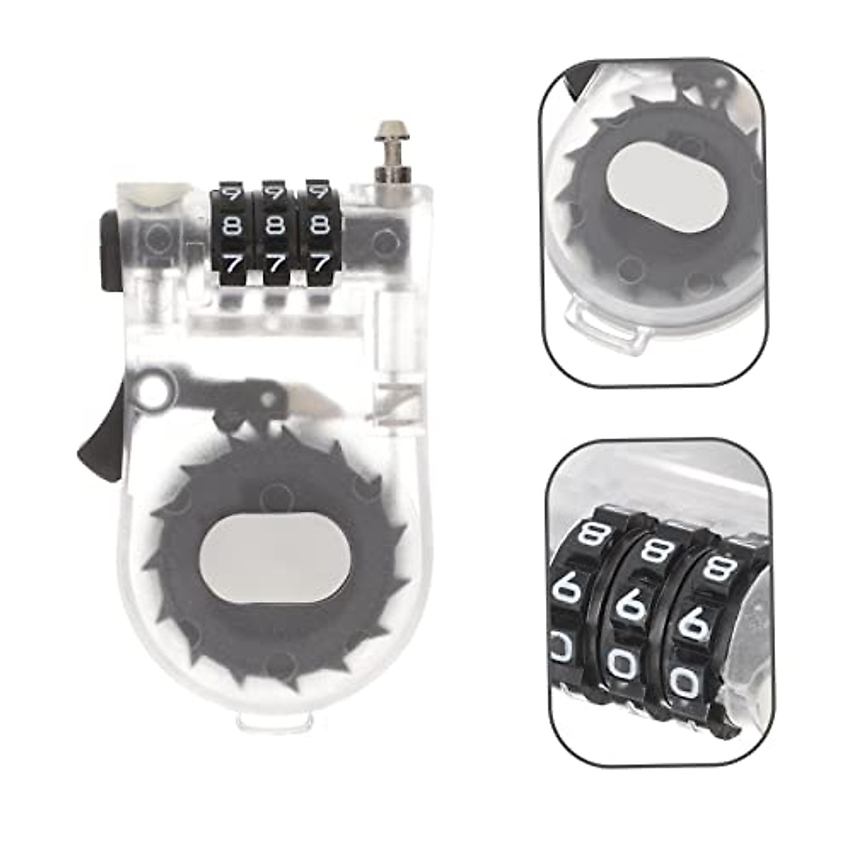 NOLITOY 2pcs Snowboard Security Lock Snowboard Locks Boots Safety Lock Portable Lock Stroller Locks Coded Lock Baby Snowboard Bike Compact Lock Sporting Goods Steel Wire Travel Telescopic