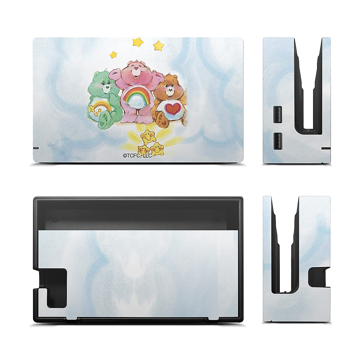 Head Case Designs Officially Licensed Care Bears Group Classic Vinyl Sticker Gaming Skin Case Cover Compatible With Nintendo Switch Console & Dock & Joy-Con Controller Bundle