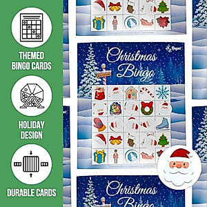 Regal Games - Holiday Bingo Set - Classroom Size Game Kit - Includes 30 Bingo Cards, 280 Bingo Marking Chips, 24 Calling Chips - 8” x 7” Cardstock