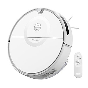 roborock E5 Mop Robot Vacuum Cleaner, 2500Pa Strong Suction, Wi-Fi Connected, APP Control, Compatible with Alexa, Ideal for Pet Hair, Carpets, Hard Floors (White)