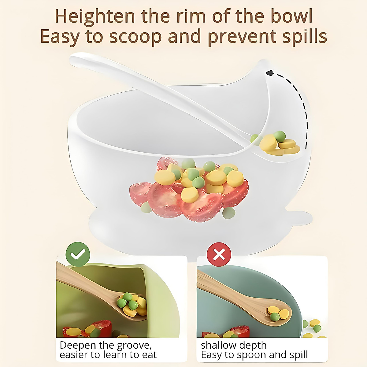 MIICASA Silicone Baby Feeding Set, Baby Led Weaning Supplies Kit With Suction Bowl & Car Plate, Bib, Spoon, Fork, Cup - Food-Grade Silicone, Dishwasher-Safe, No BPAs - For 3+ Months