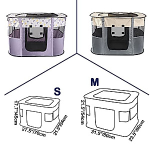 Apatal Portable Pet Playpen, Foldable Cats Exercise Enclosure Pen Tents Cat Delivery Isolation Room Dog Crates Kennel House Great for Indoor Outdoor Travel Use Pets Puppy Kitten Rabbit