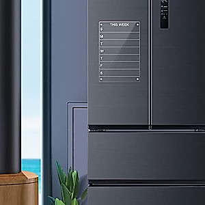 Magnetic Notepad - Acrylic Clear Weekly Meal Planner Board Resuable Dry Erase Board Week Calendar Refrigerator(Magnet)