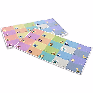 Juvale 500-Pack Self-Adhesive Baby Bottle Labels for Daycare, Writable Stickers for Baby Food, Breastmilk, 10 Animal Designs (1.5x1 in)