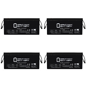 Mighty Max Battery 24V 500Ah AGM Deep Cycle Battery for Bank OffGrid Solar Wind - 4 Pack
