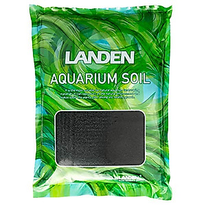 LANDEN Aqua Soil Substrate for Natural Planted Aquarium, Plant or Shrimp Stratum, Clay Gravel and Stable Porous Substrate for Freshwater Aquarium, Black Color 10lbs