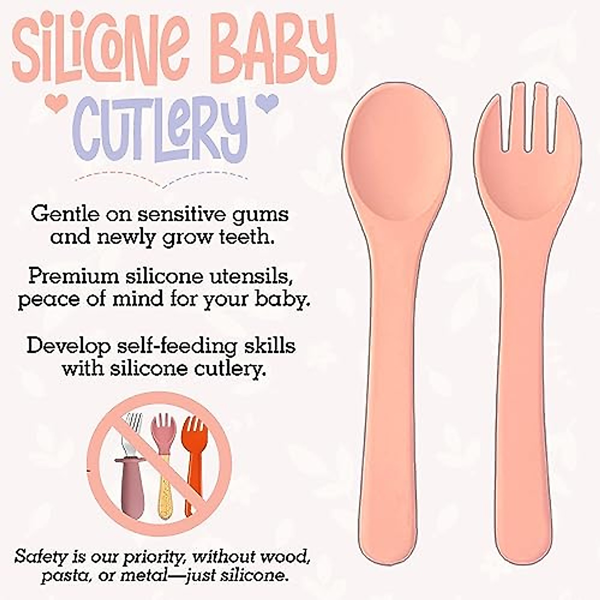Silicone Baby Feeding Set, Baby Led Weaning Supplies with Suction Bowls for Baby, Toddler Self Feeding Dish Set with Silicone Silverware for Babies Sippy Cup, Feeding Supplies for 6+ Months(Pink)