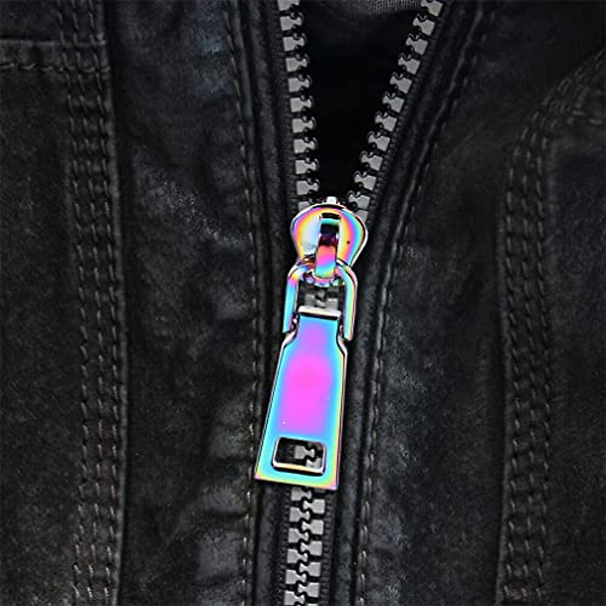 TEHAUX Rainbow Pulls Zipper Replacement 10pcs Metal Slider Zipper Repair Zipper for Sewing DIY Tailor Craft Coats Jacket Purses Luggage Backpacks Bags Shoes