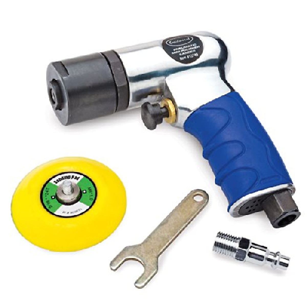 Eastwood 3 in. Pistol Grip Mini Air Sander Dual Action Sander Polisher For Auto Body Work Cabinets Furniture